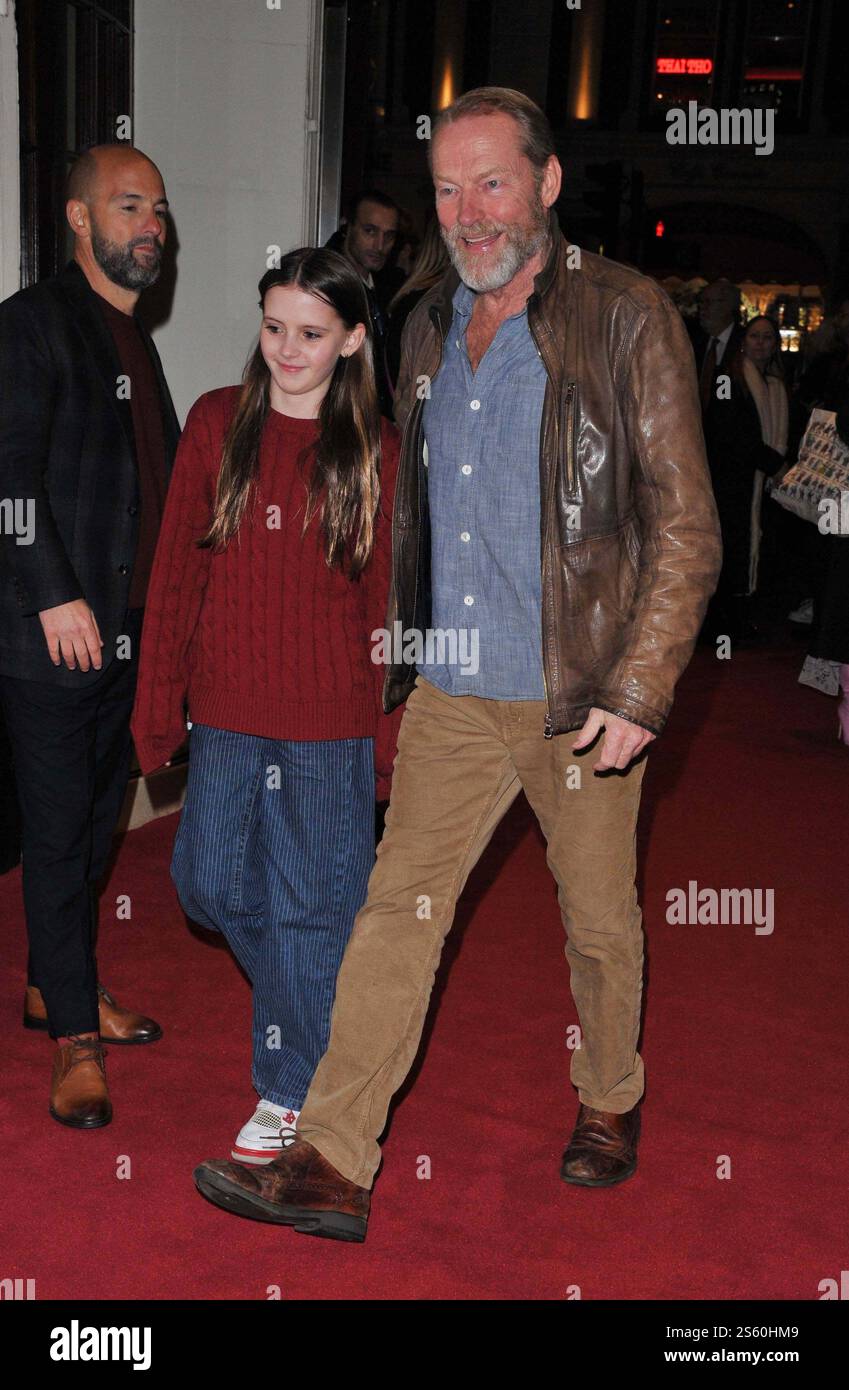 Iain Glen and his daughter at the "Oliver!" musical press night ...