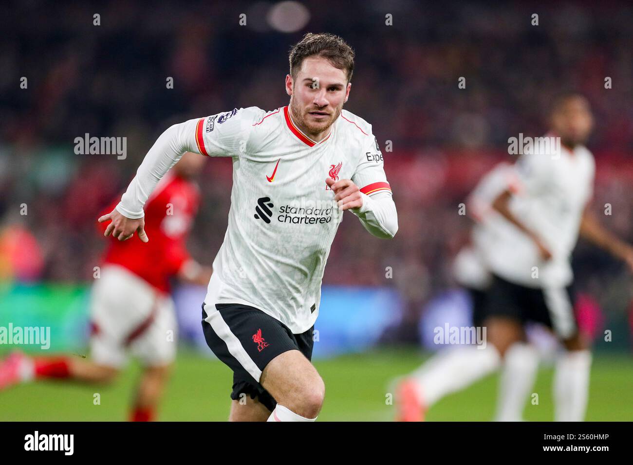 Nottingham, UK. 14th Jan, 2025. Liverpool midfielder Alexis Mac ...