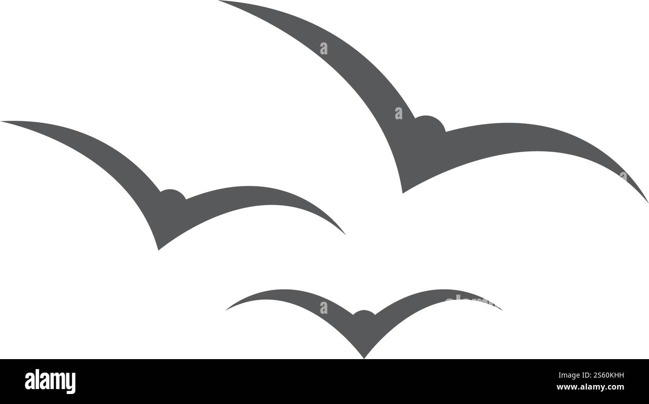 seagull symbol and icon Logo Template vector Stock Vector Image & Art ...