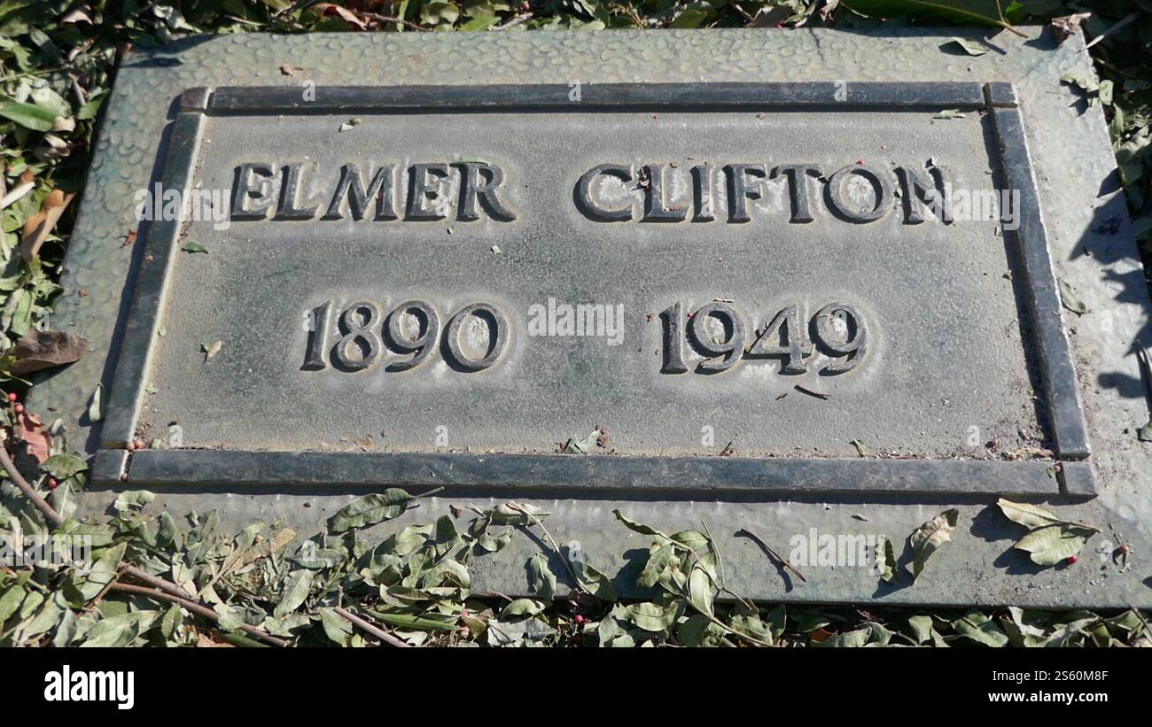 Glendale, California, USA 13th January 2025 Director/Actor Elmer Clifton Grave in Tranquility at ...