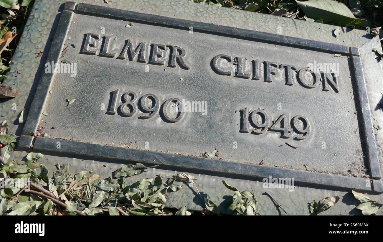 Glendale, California, USA 13th January 2025 Director/Actor Elmer Clifton Grave in Tranquility at ...