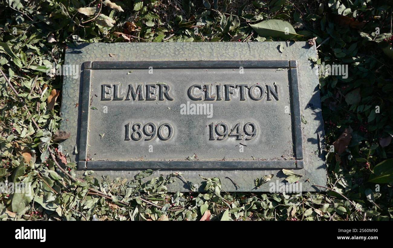 Glendale, California, USA 13th January 2025 Director/Actor Elmer Clifton Grave in Tranquility at ...