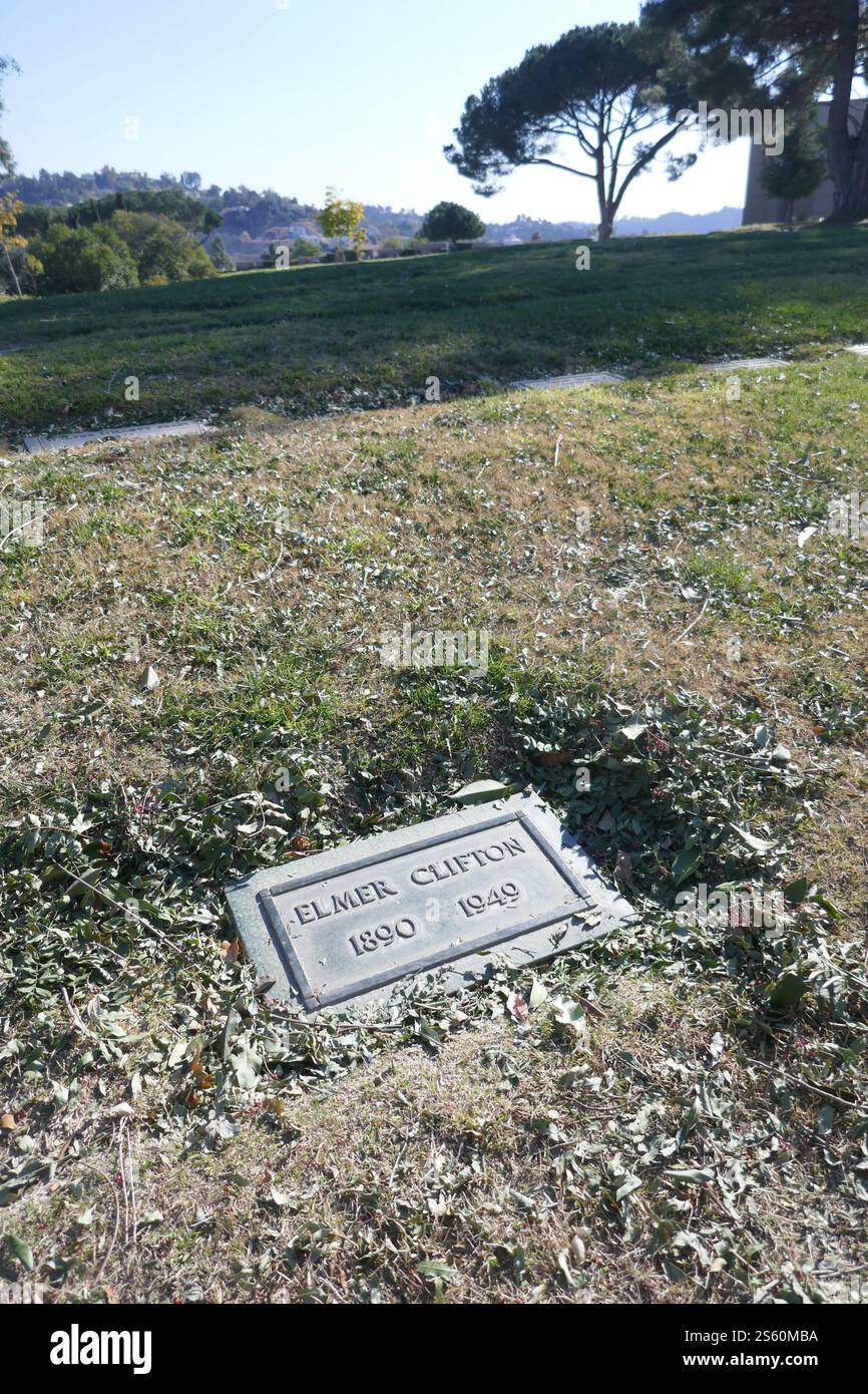 Glendale, California, USA 13th January 2025 Director/Actor Elmer Clifton Grave in Tranquility at ...