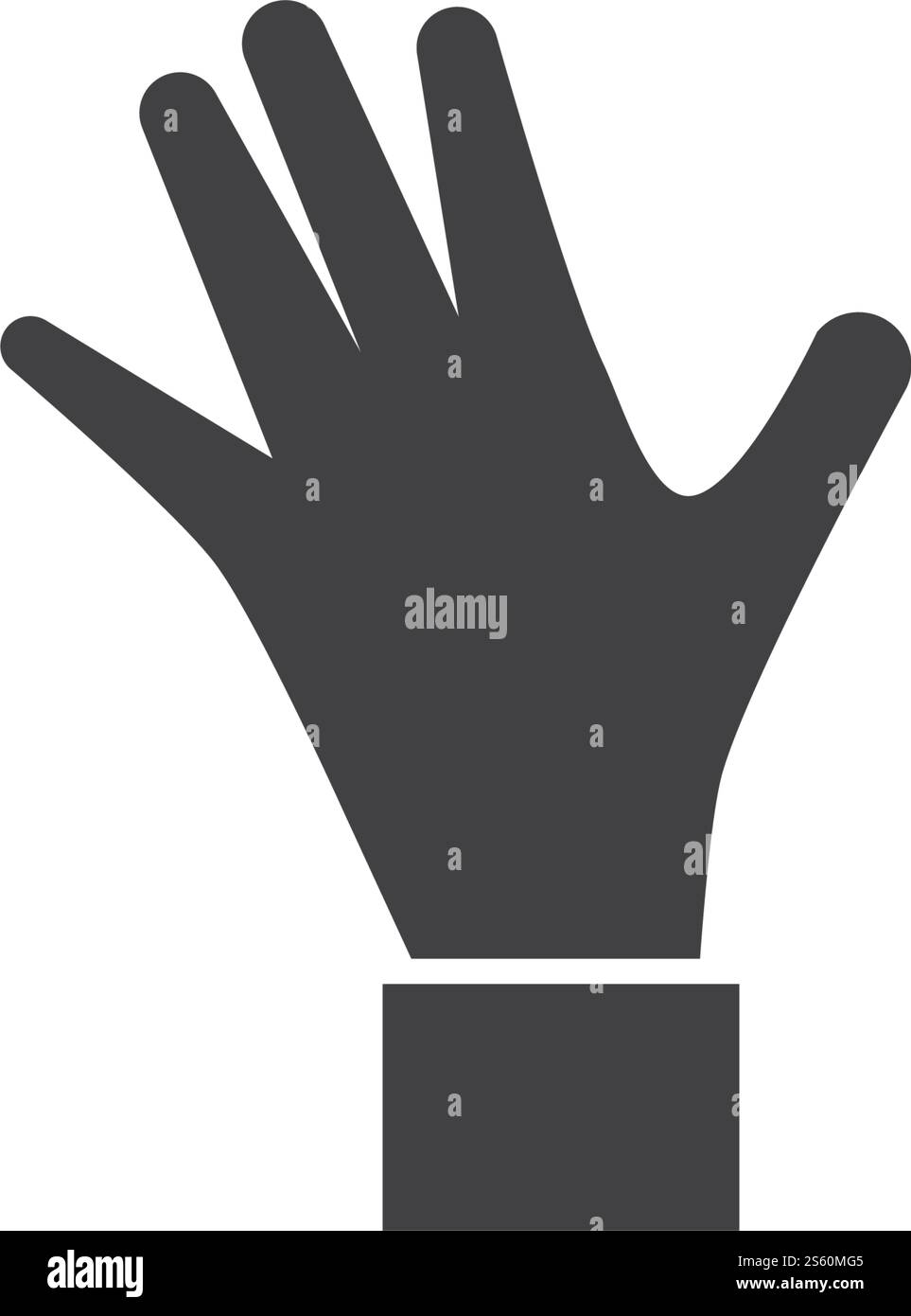 Gesture hand icon template Black and White Stock Photos & Images - Alamy