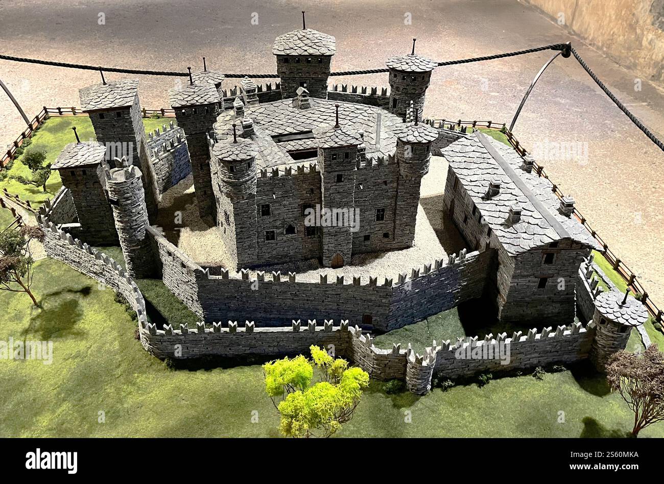 Intricate scale model of Fenis Castle in Aosta Valley, Italy ...
