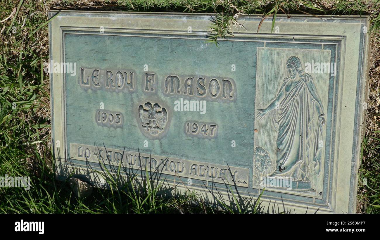 Glendale, California, USA 13th January 2025 LeRoy Mason Grave in ...