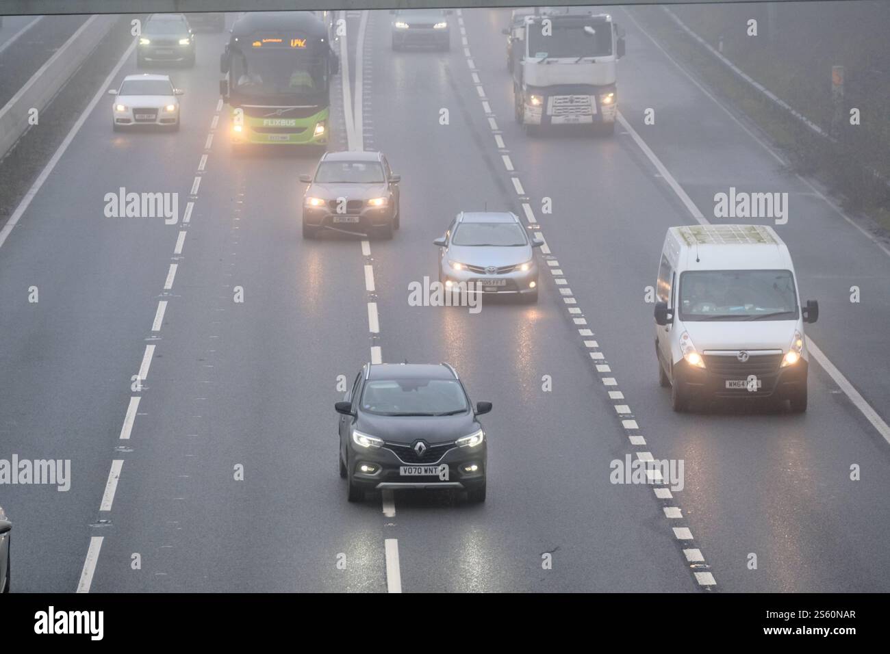 Bristol, UK. 15th Dec, 2025. Misty Morning makes for a difficult ...