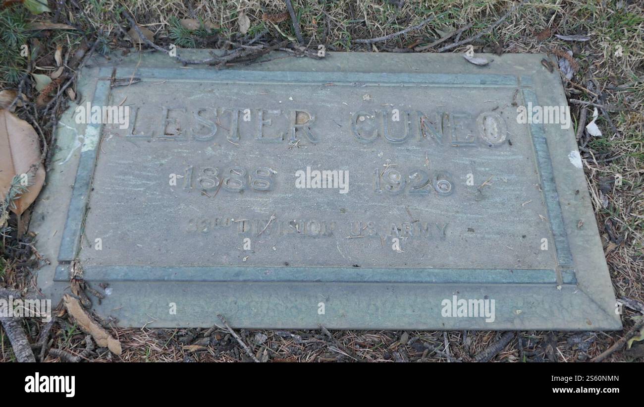 Glendale, California, USA 13th January 2025 Actor Lester Cuneo Grave in ...