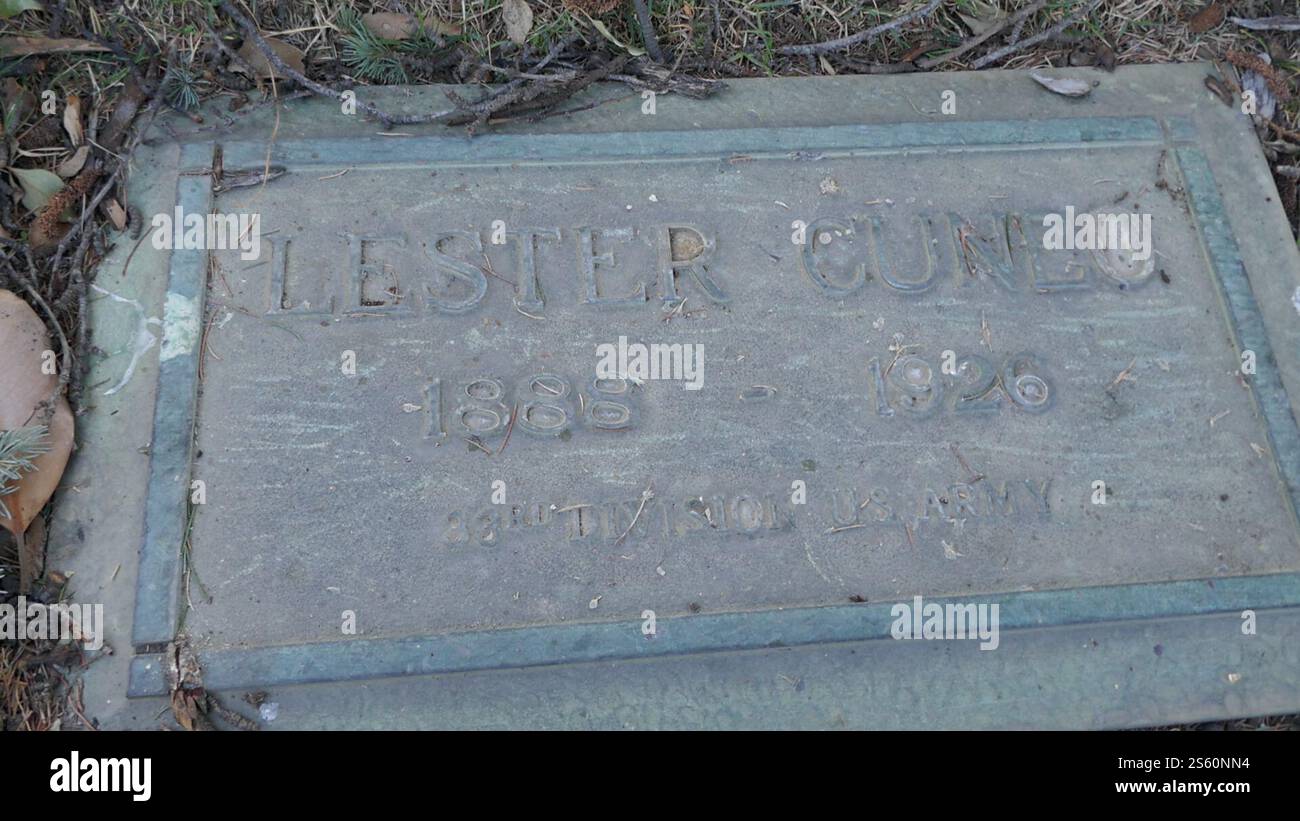 Glendale, California, USA 13th January 2025 Actor Lester Cuneo Grave in ...