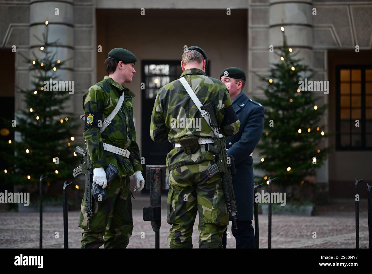 Stockholm, Uppland, Sweden. December 31 2024. Royal Guard Stock Photo ...