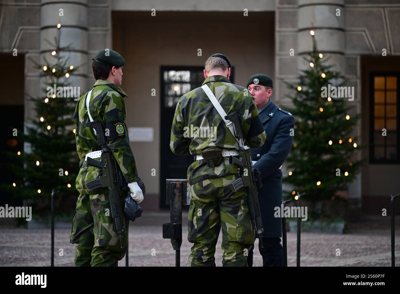 Stockholm, Uppland, Sweden. December 31 2024. Royal Guard Stock Photo ...