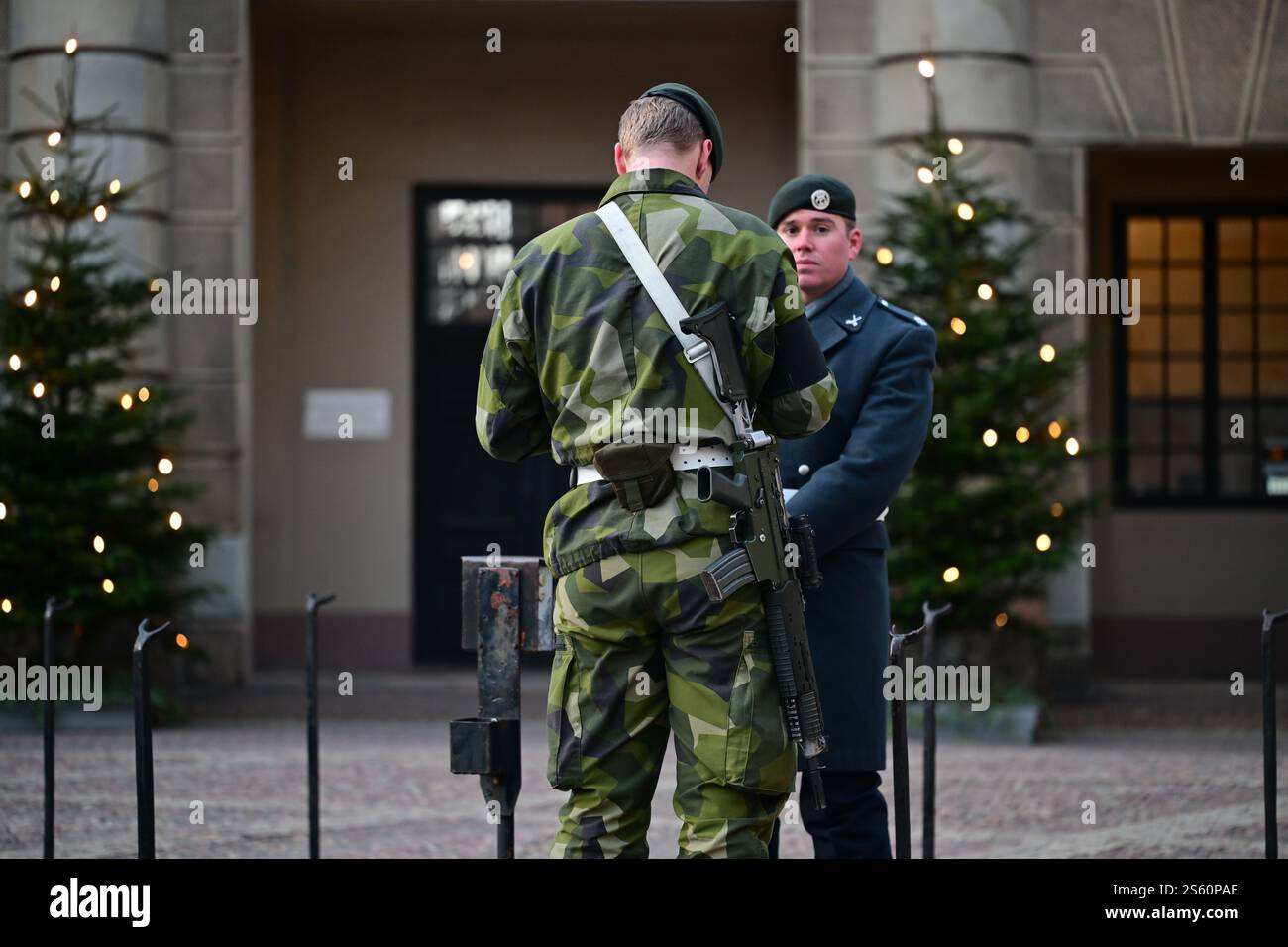 Stockholm, Uppland, Sweden. December 31 2024. Royal Guard Stock Photo ...