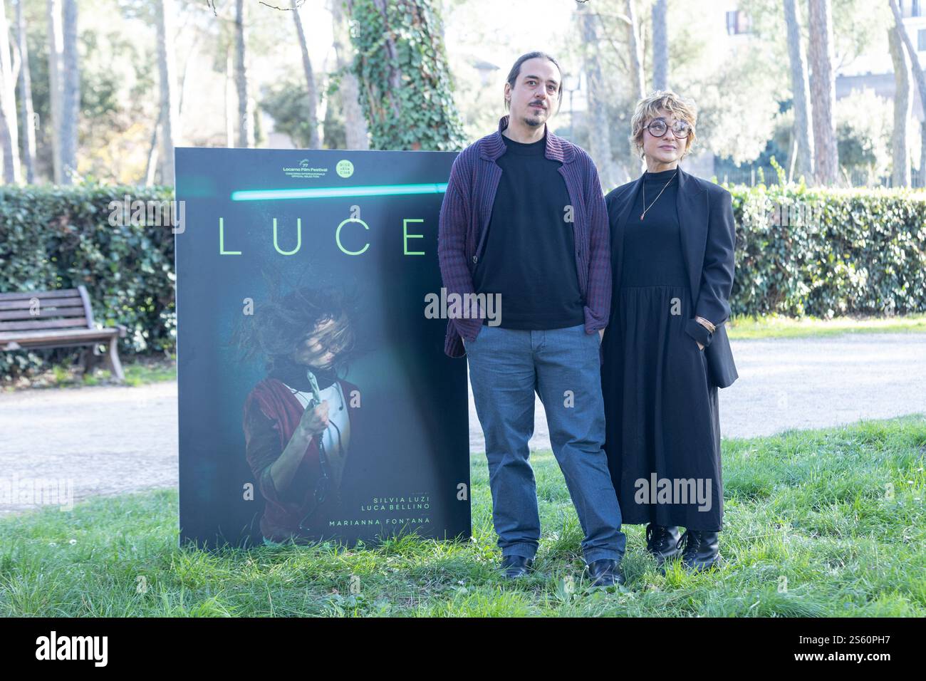 Rome, Italy. 14th Jan, 2025. Directors Silvia Luzi and Luca Bellino attend the photocall of the ...