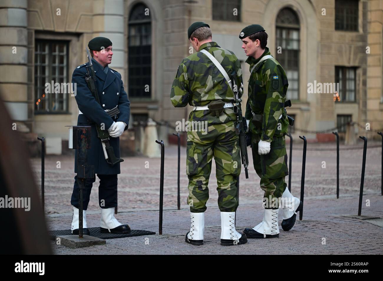 Stockholm, Uppland, Sweden. December 31 2024. Royal Guard Stock Photo ...