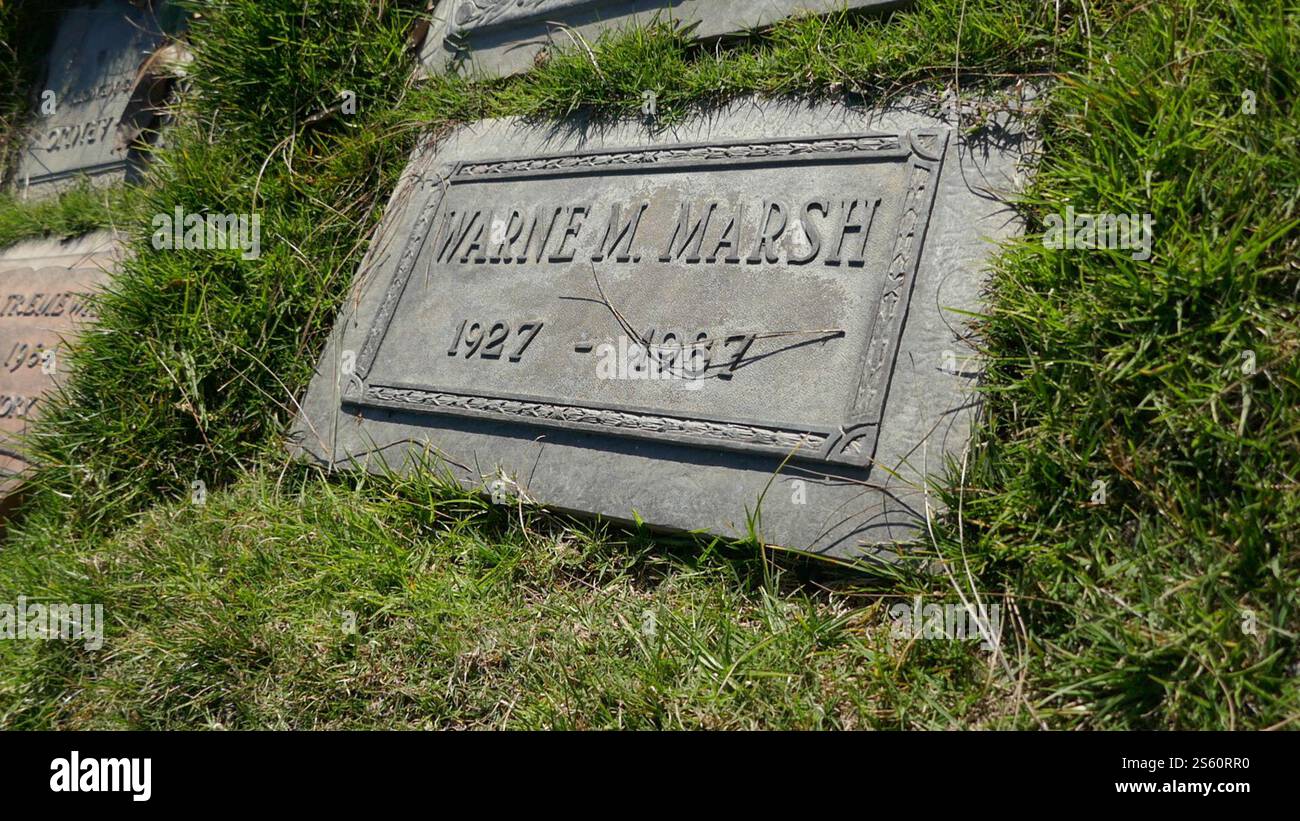 Glendale, California, USA 13th January 2025 Warne Marsh Grave with ...