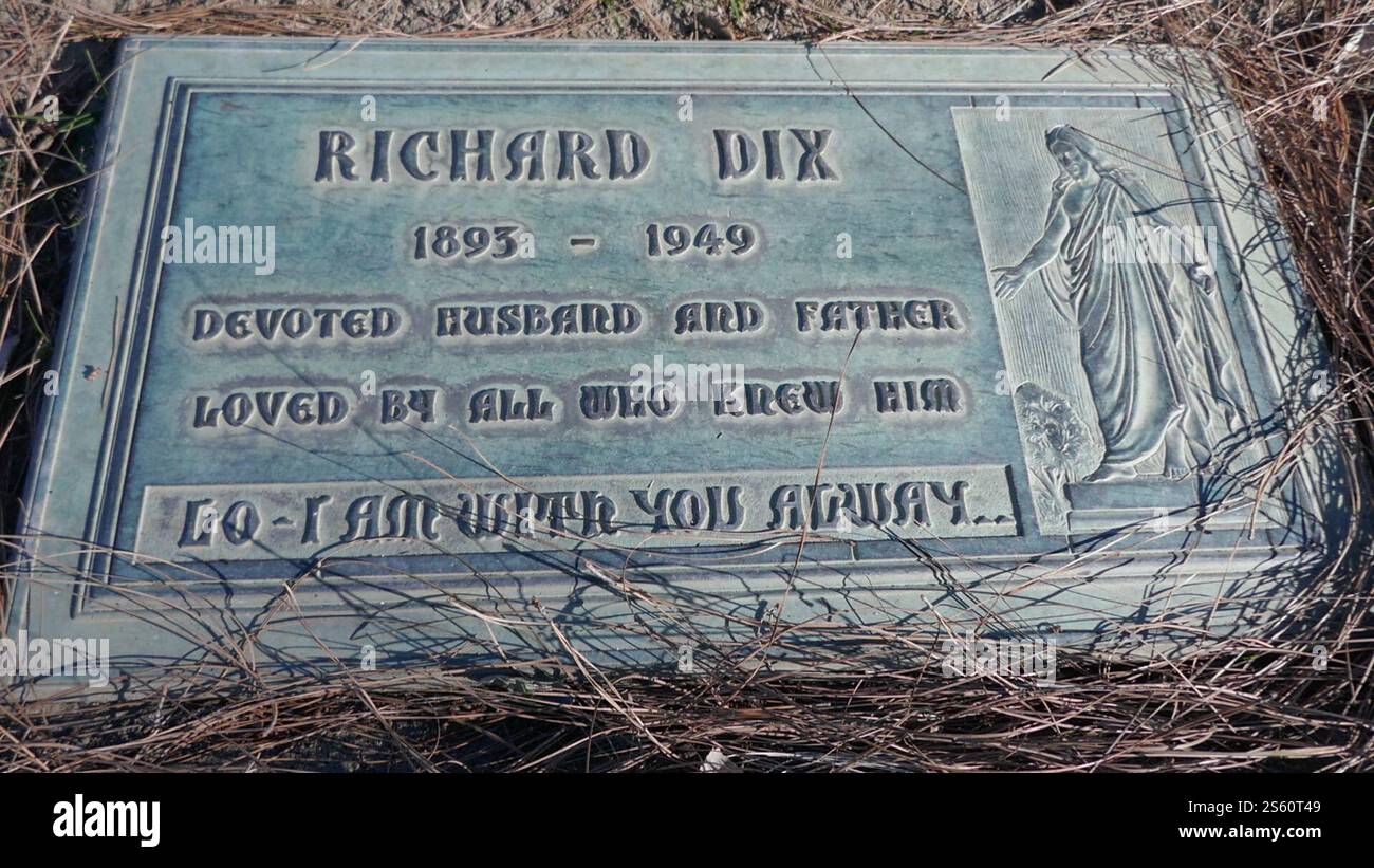 Glendale, California, USA 13th January 2025 Actor Richard Dix Grave in ...