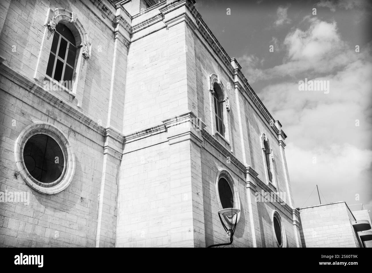 A vintage Old City Bethlehem scene featuring an aged house with rustic ...