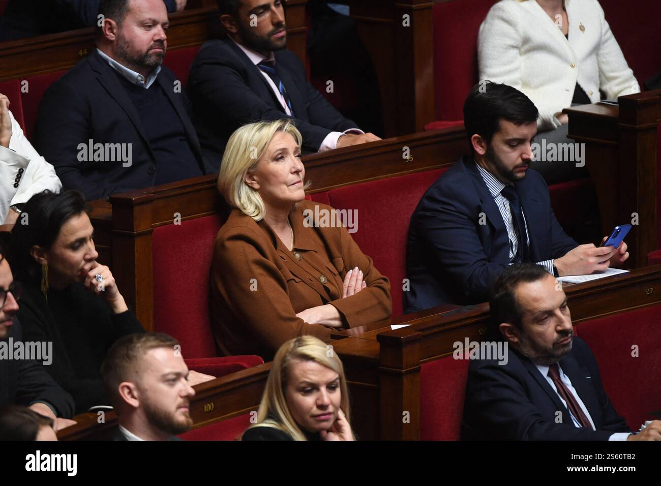 Paris, France. 14th Jan, 2025. President of Rassemblement National ...