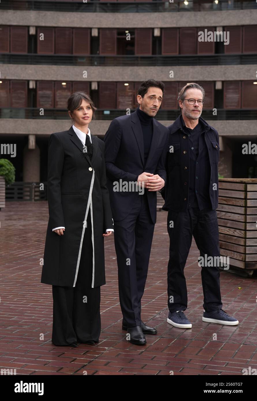 (left to right) Felicity Jones, Adrien Brody and Guy Pearce attending ...