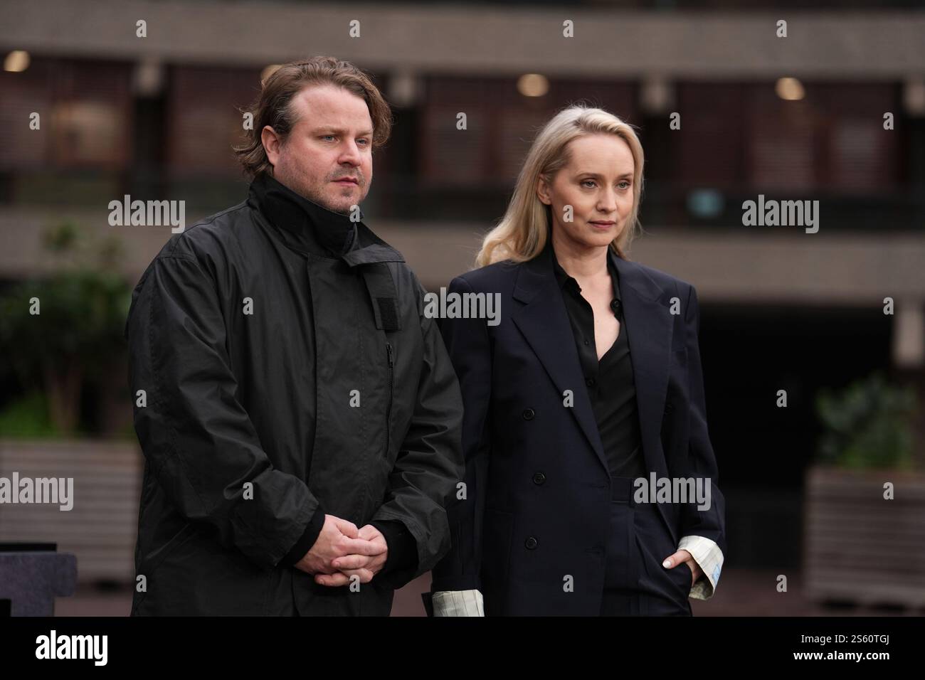 Brady Corbet and Mona Fastvold attending the photocall for The ...