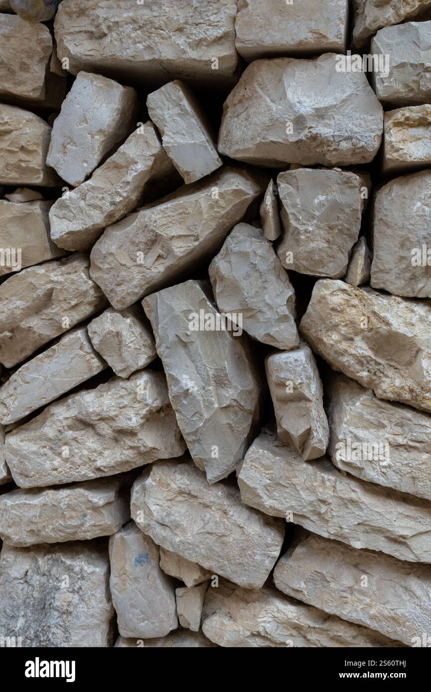 Hand-laid stone wall, Bethlehem Old City, ancient craftsmanship ...