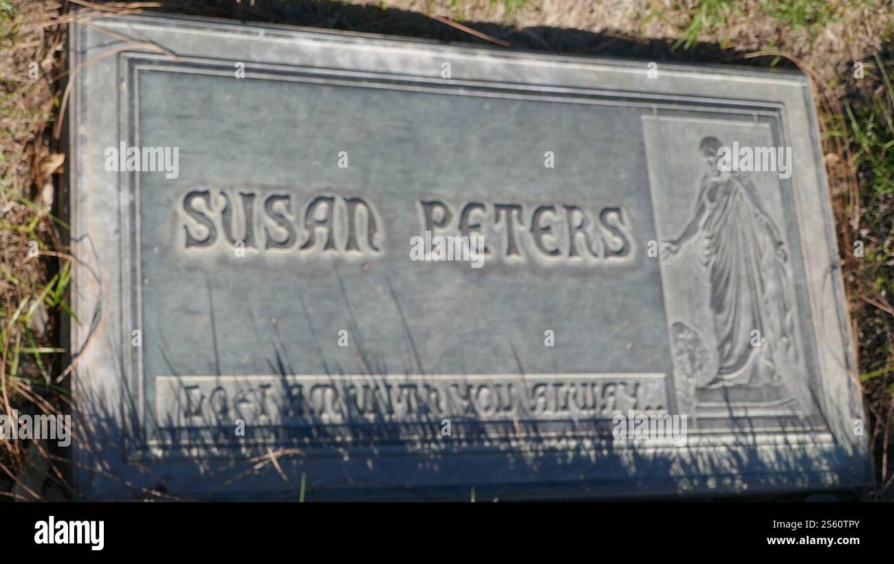 Glendale, California, USA 13th January 2025 Actress Susan Peters Grave ...