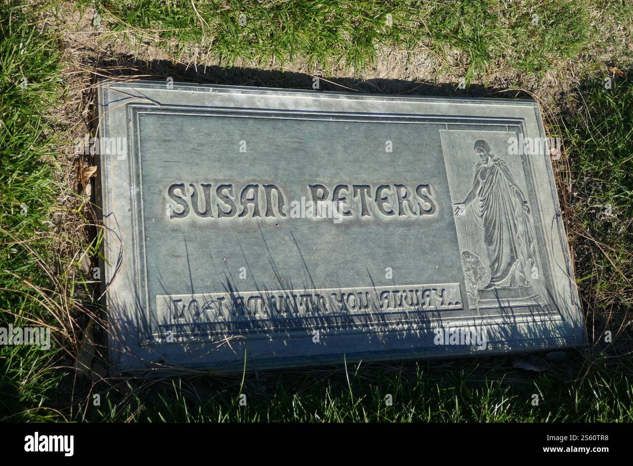 Glendale, California, USA 13th January 2025 Actress Susan Peters Grave in Whispering Pines at ...