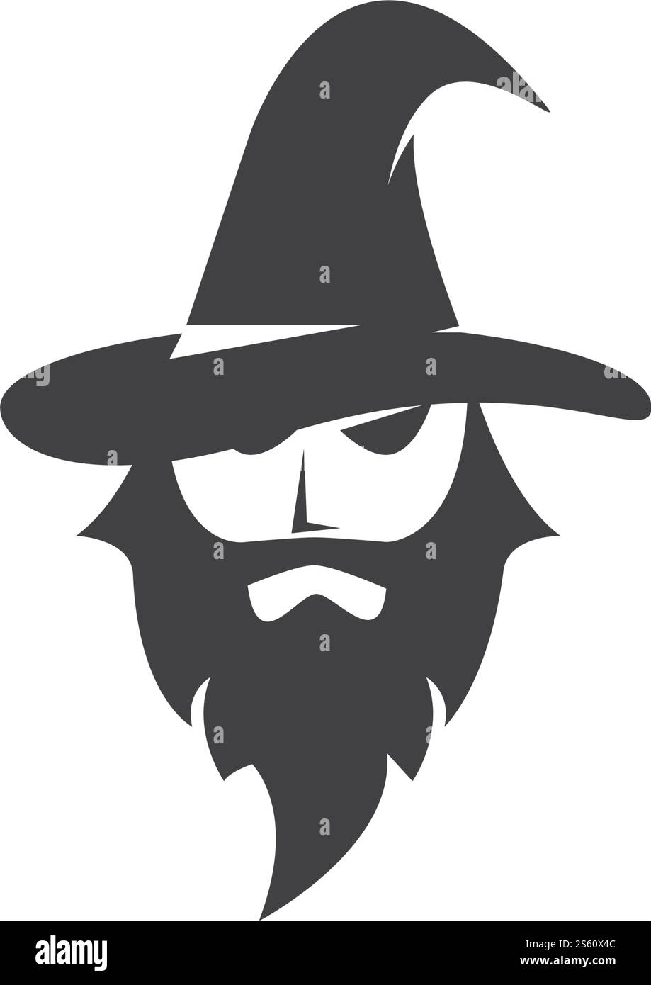 Black Wizard character logo vector Stock Vector Image & Art - Alamy