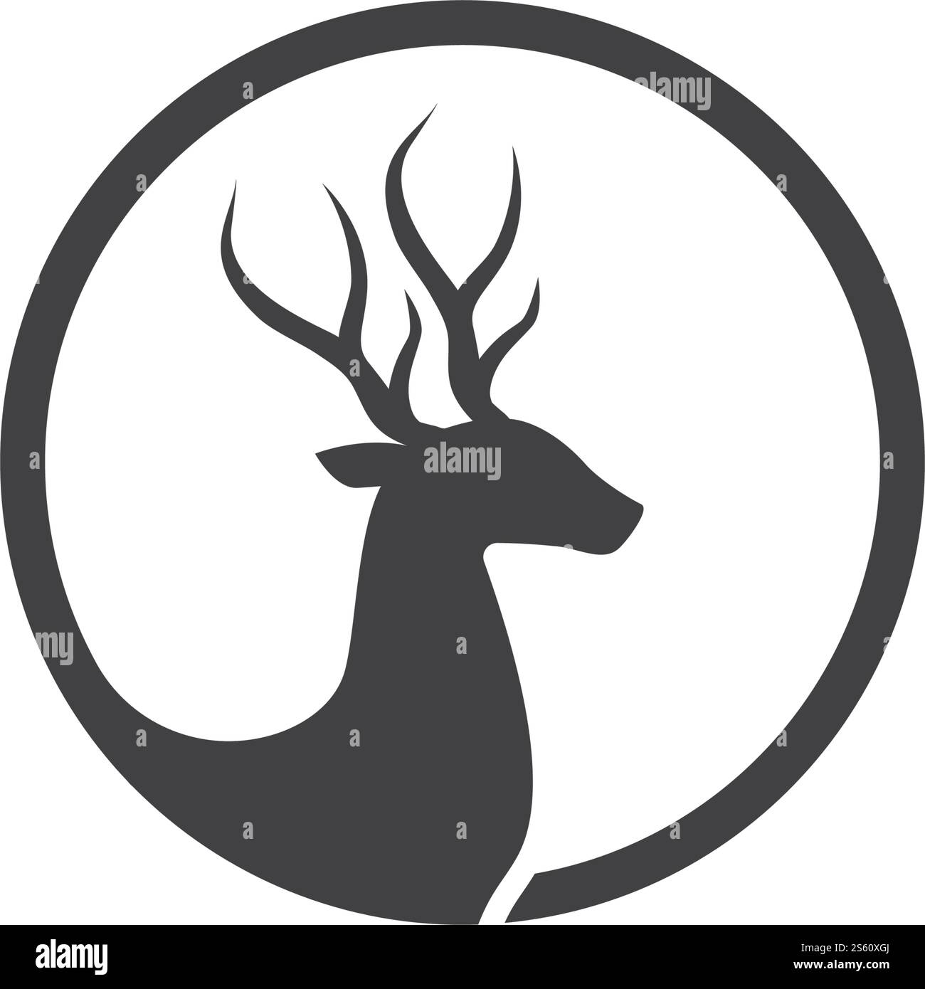 Deer ilustration logo vector template Stock Vector Image & Art - Alamy