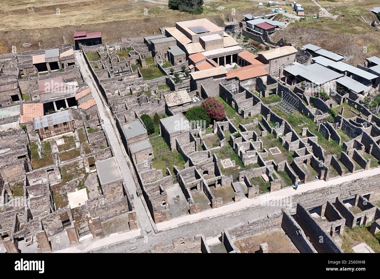 aerial view of the streets and houses in the Historic World Heritage ...