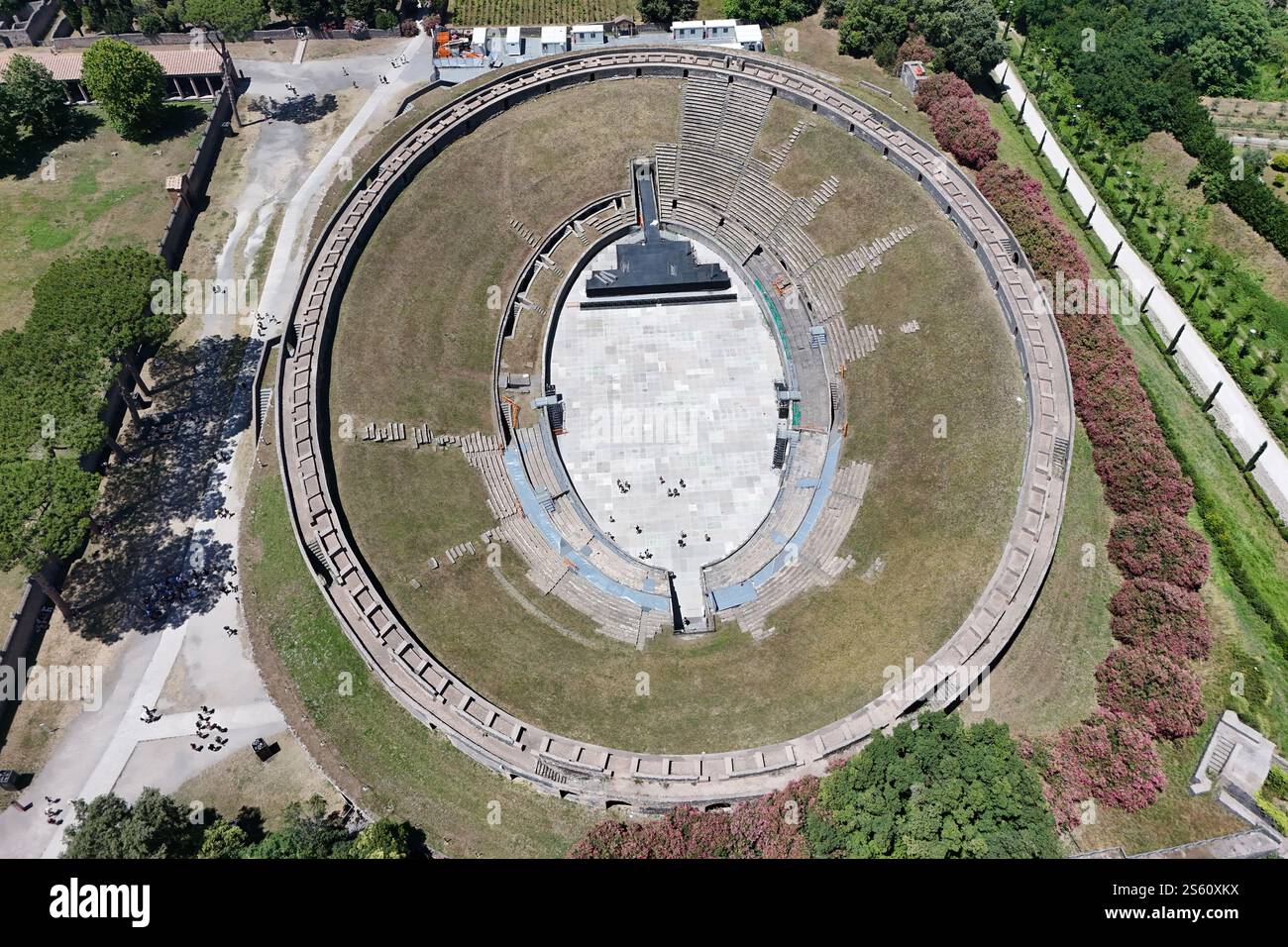 aerial view of the Amphitheatre of Pompeii, Historic World Heritage ...