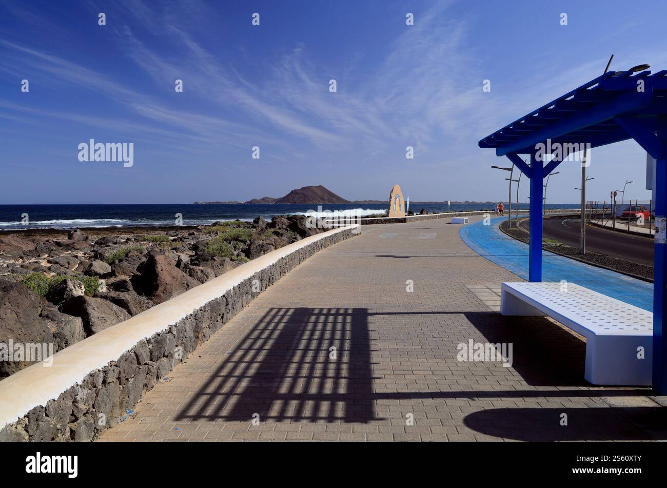 Lobos Island from Corralejo, Fuerteventura, Canary Islands, Spain Stock ...