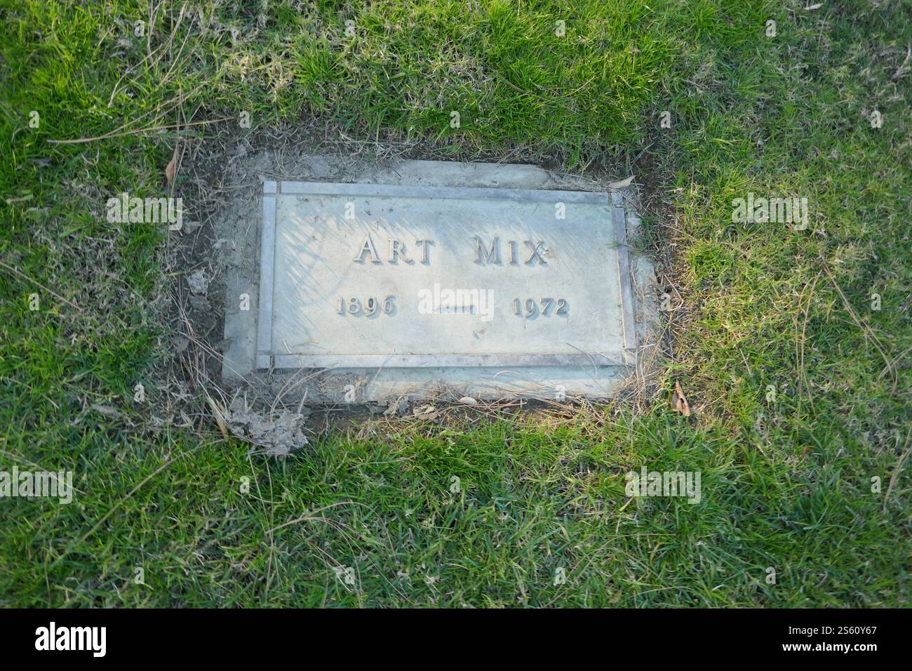 Glendale, California, USA 13th January 2025 Actor Art Mix Grave in Vale ...