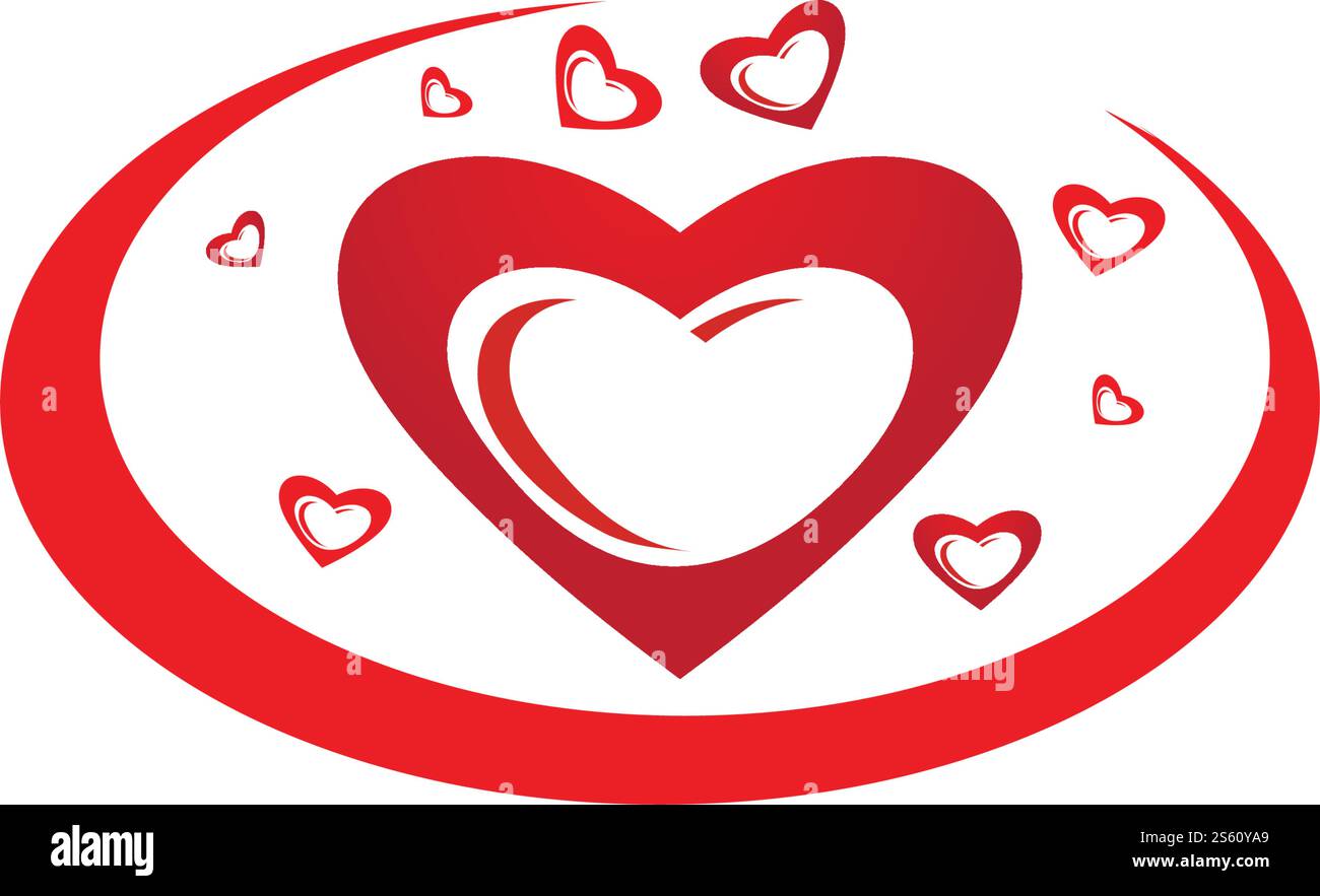 Heart Logo Template vector illustration Stock Vector Image & Art - Alamy