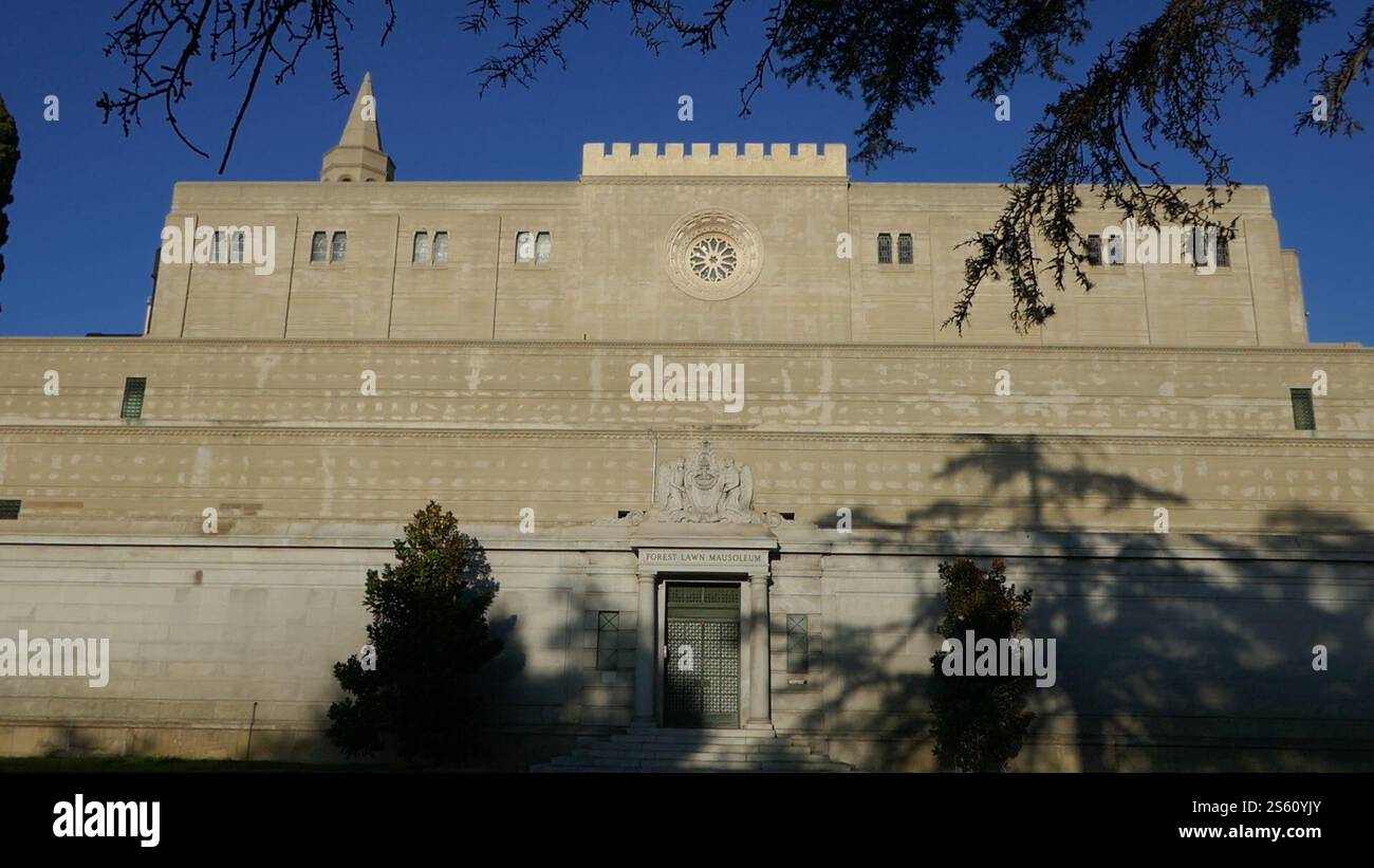 Glendale, California, USA 13th January 2025 The Great Mauseoleum where Lon Chaney, Elizabeth ...