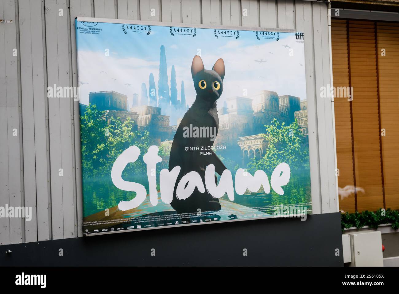 RIGA, LATVIA. 13th January 2025. Banner of animation film Flow ...