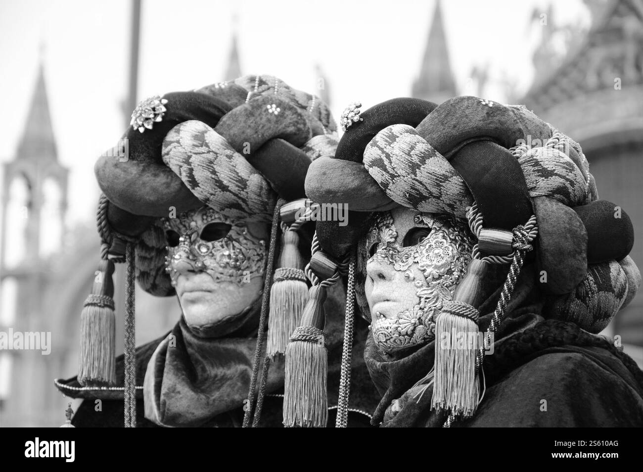 Two masks in turbans at St Mark's Square (St Mark's Basilica at ...