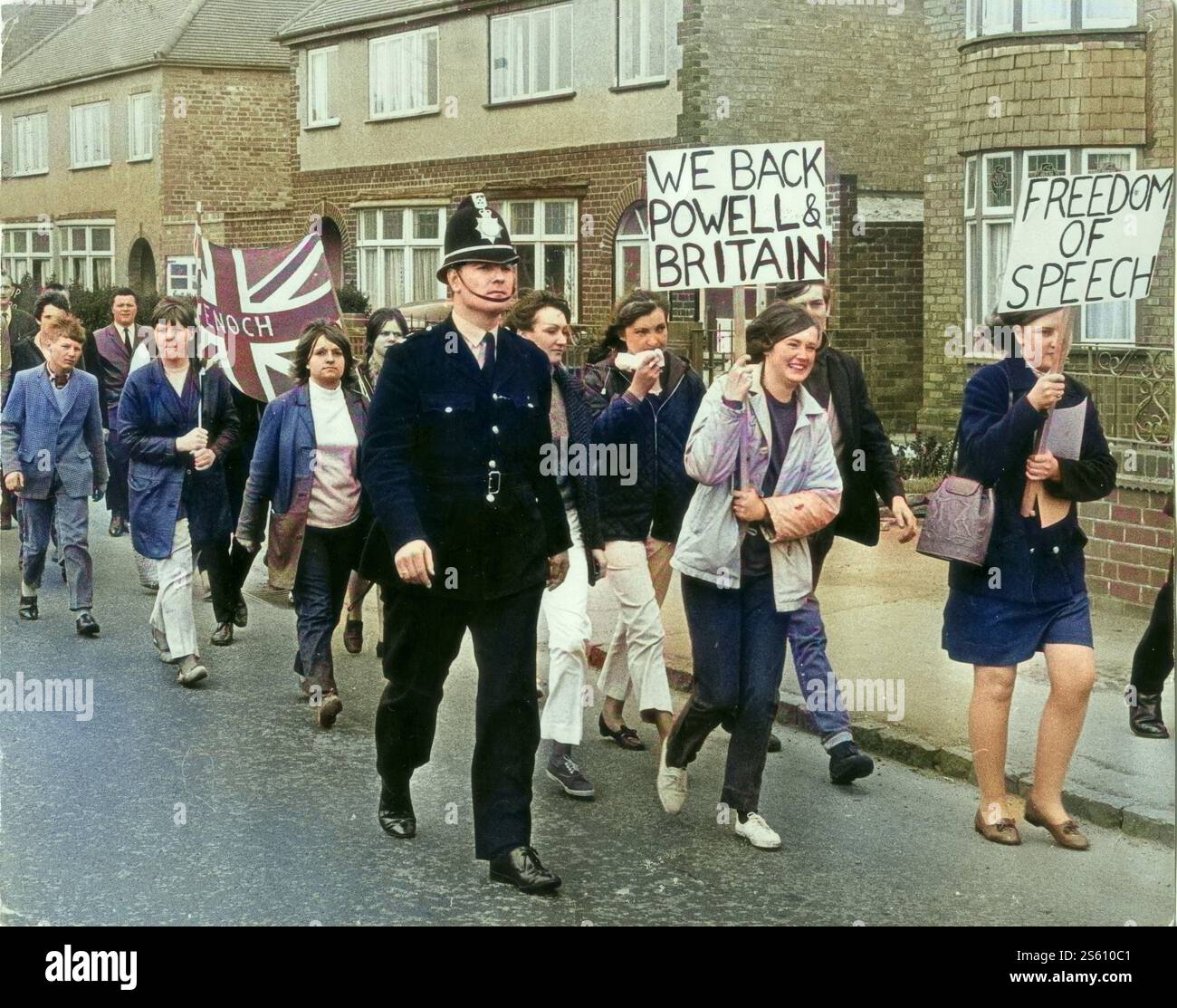 Local people supporting their MP Enoch Powell a week after his infamous ...