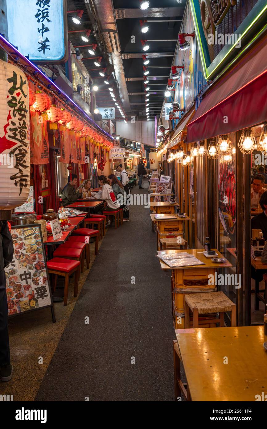 Small Local Restaurants under the Railway Arches, Ginza, Tokyo, Japan ...