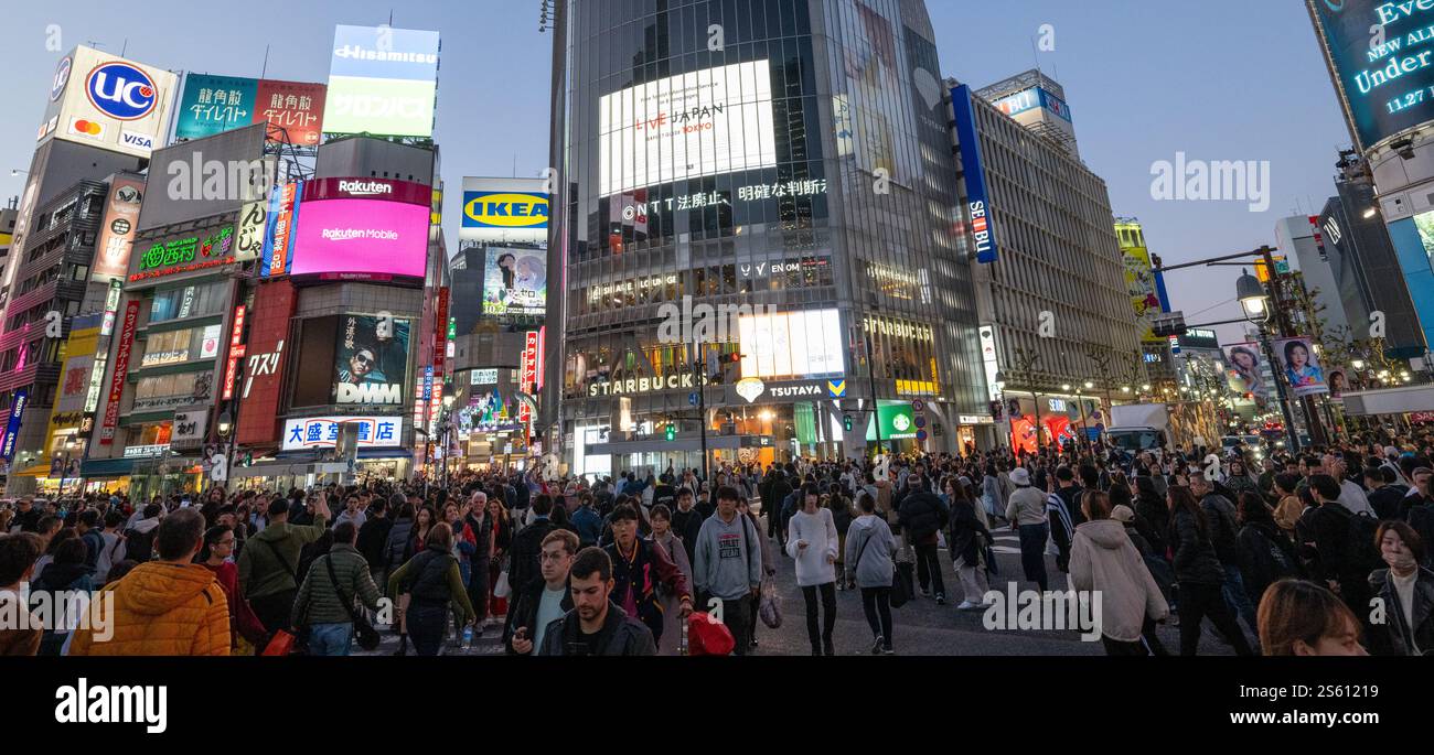 Scramble Crossing View, Shibuya, Tokyo Stock Photo - Alamy