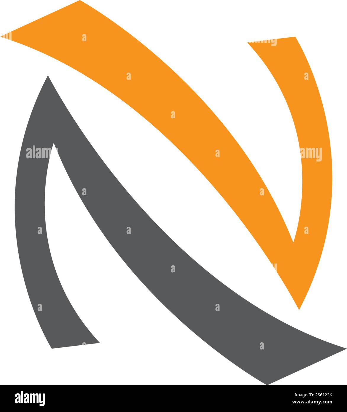 N v letter logo hi-res stock photography and images - Alamy