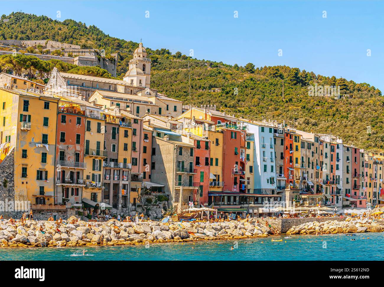 Colourful waterfront of Porto Venere, Liguria, North West Italy Stock ...
