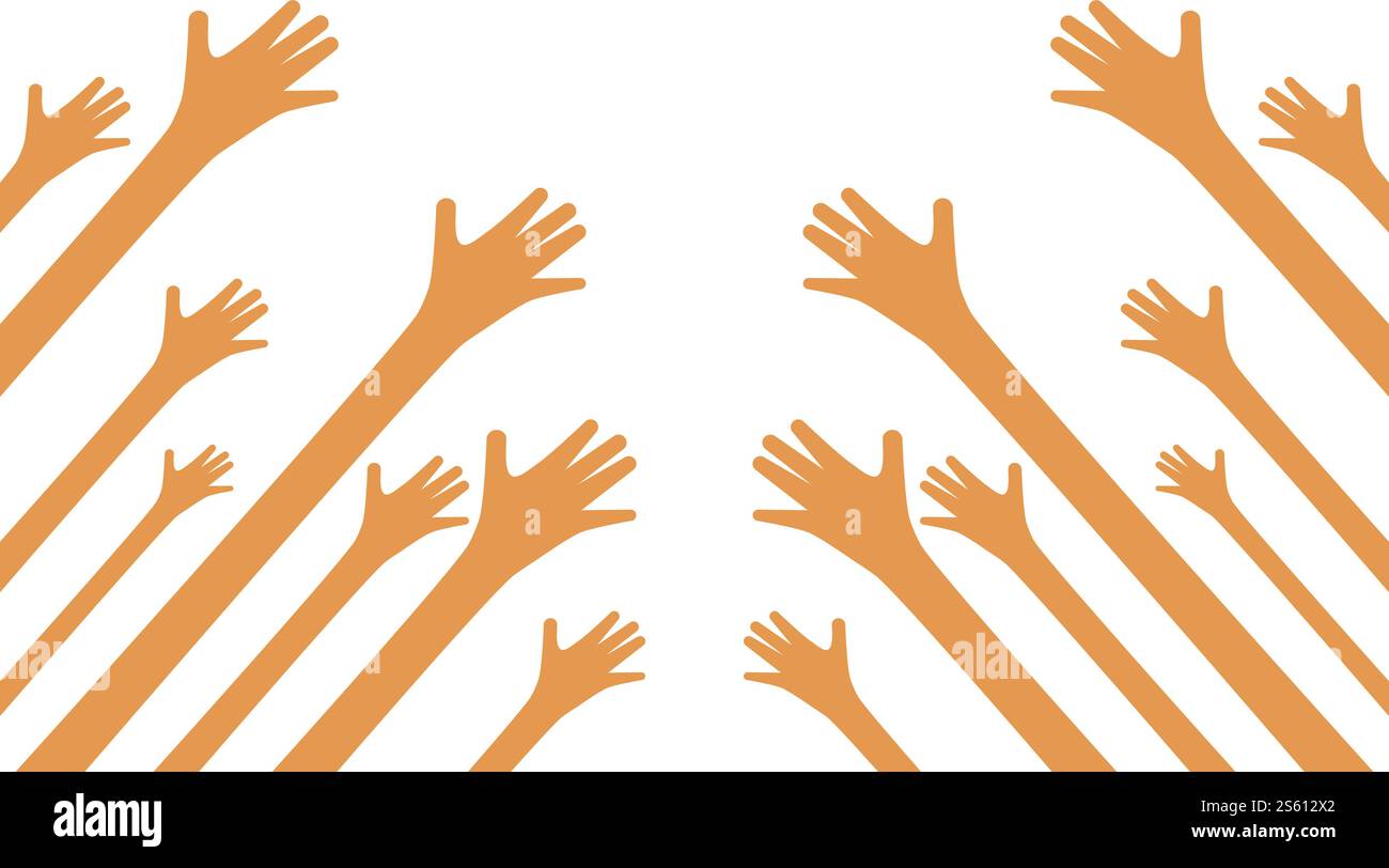 Hands up background ilustration vector template Stock Vector Image ...