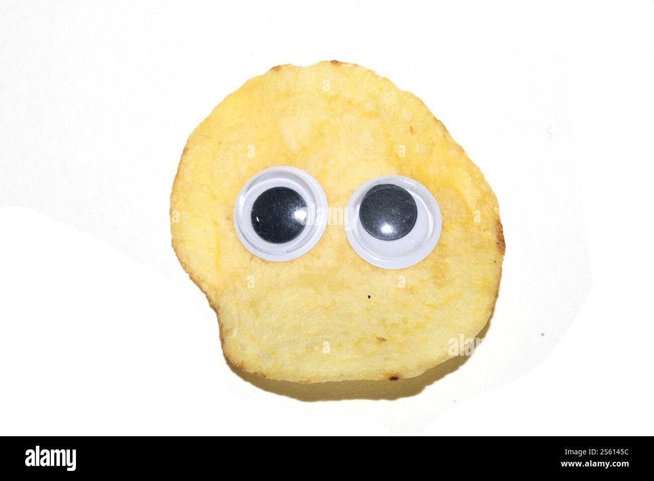 Crisp Potato Chip Background Funny Wiggle Google Eyes Silly Stock Photo ...