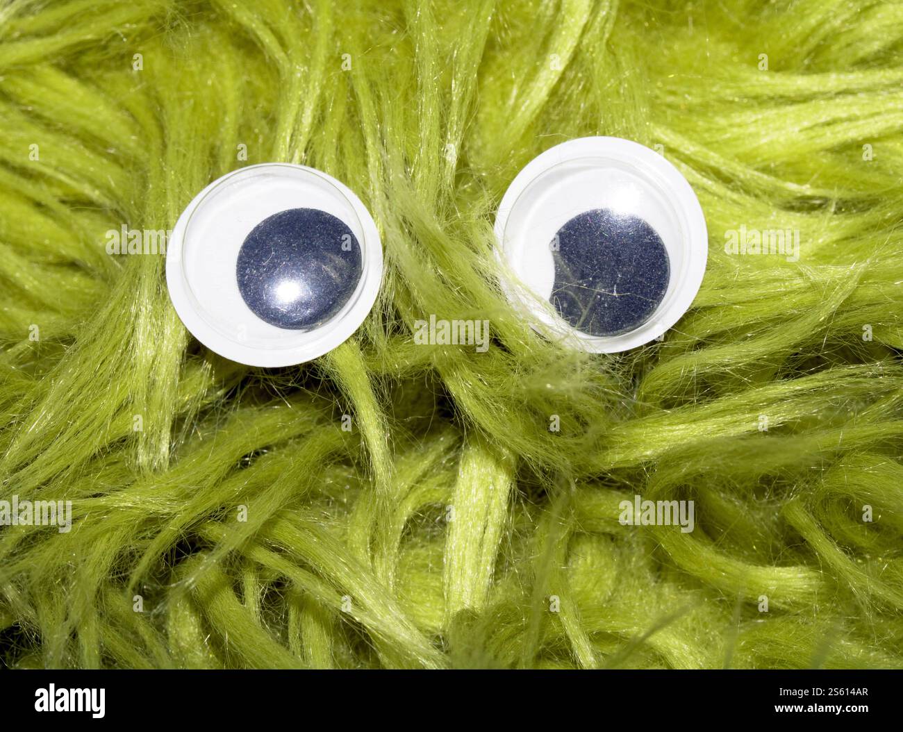 Funny Wiggle Google Eyes on Fabric Silly Furry Background Stock Photo ...
