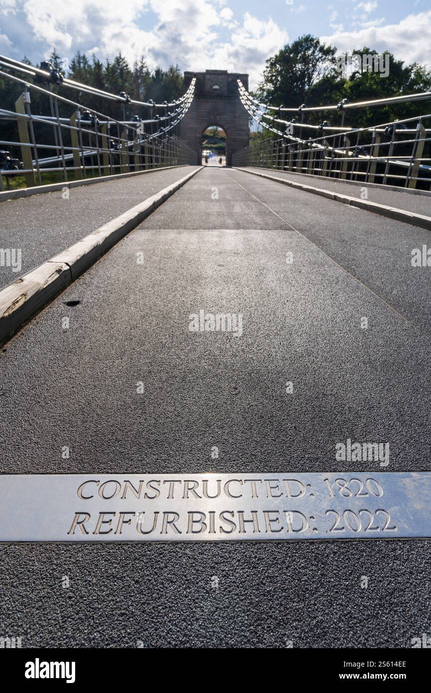 Union Chain Bridge over River Tweed, Horncliffe, Berwick-on-Tweed ...