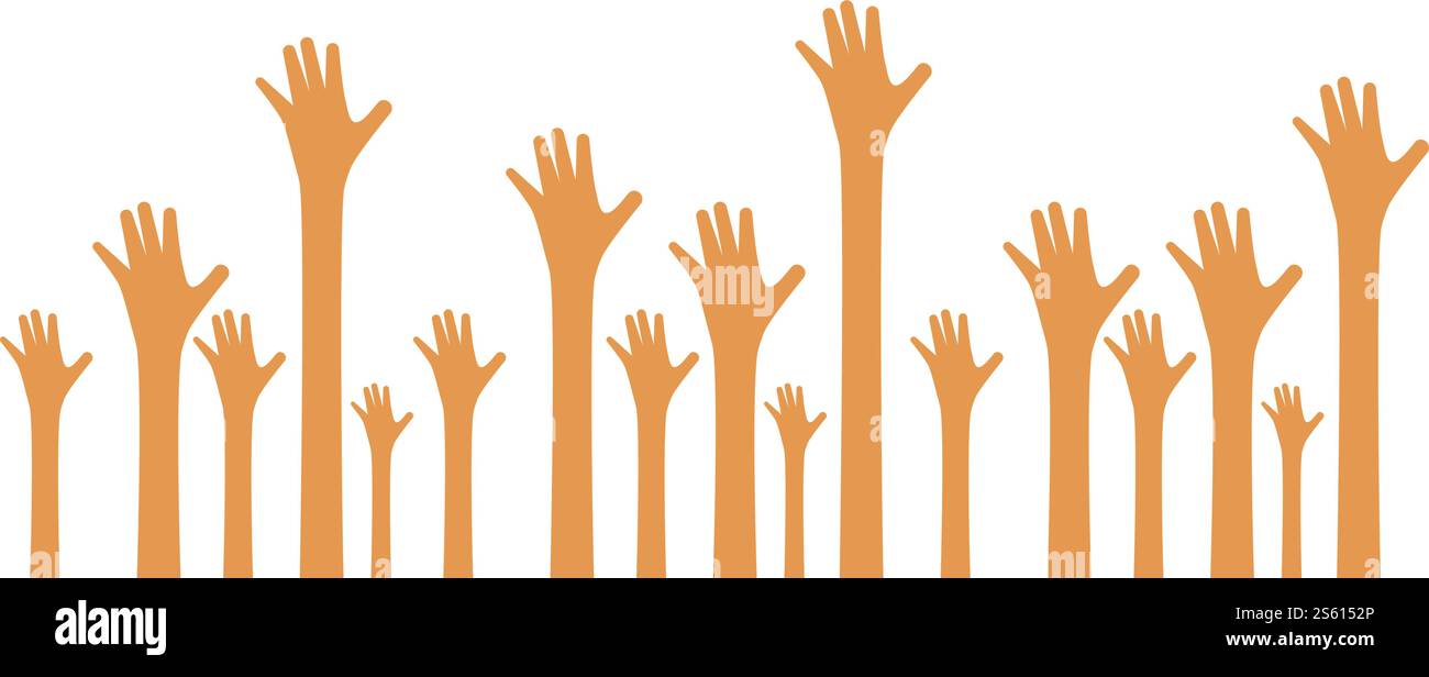 Hands up background ilustration vector template Stock Vector Image ...