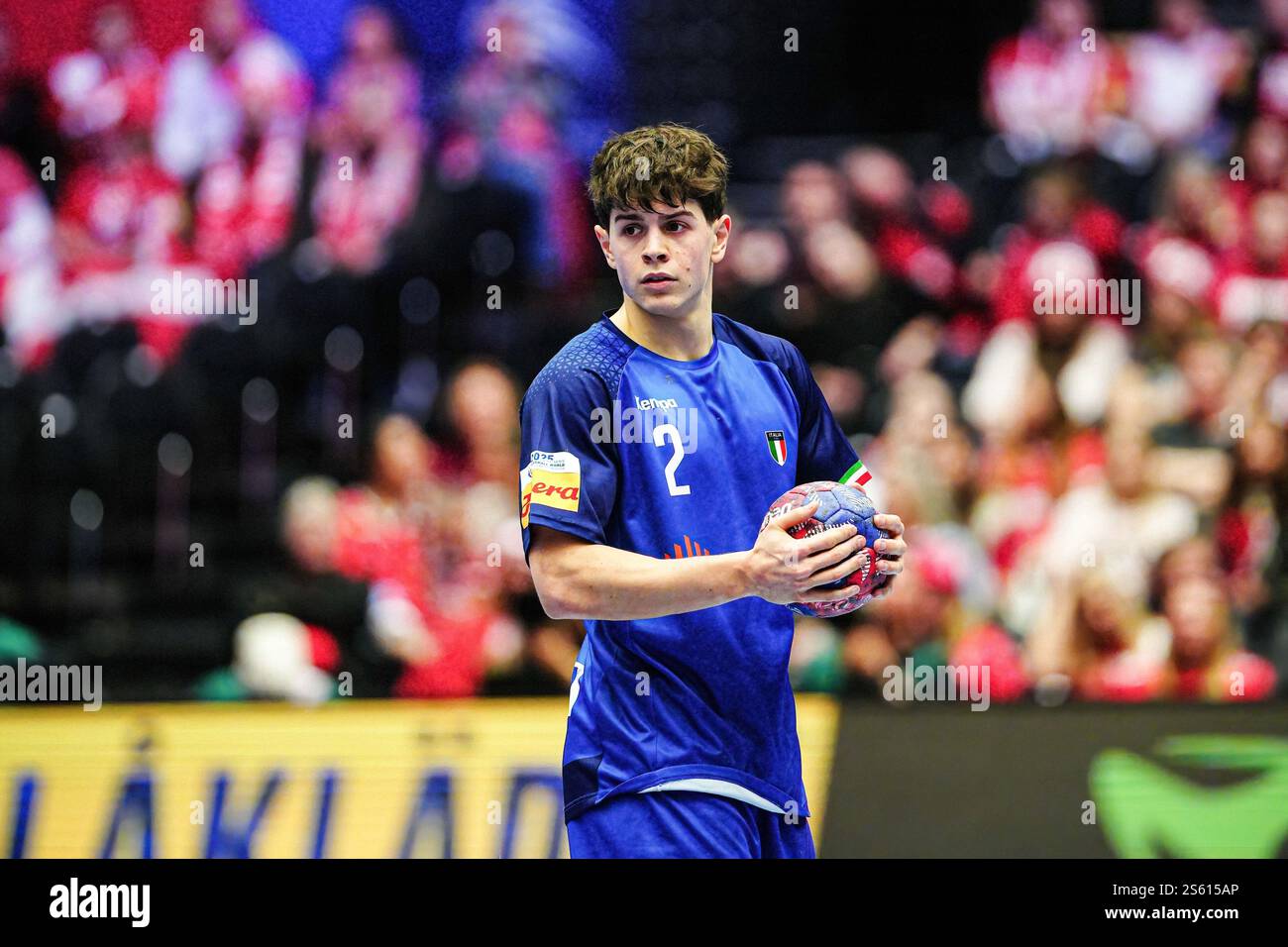 Leo Prantner (Italien, #02) DEN, Italien vs. Tunesien, Handball, IHF Weltmeisterschaft 2025 ...