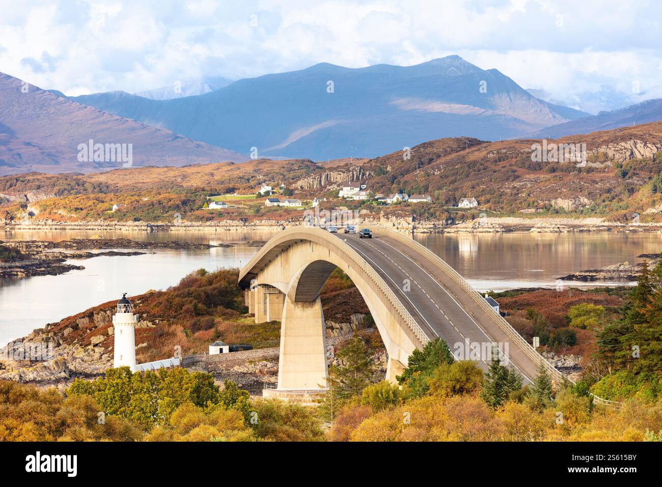 The Skye bridge connecting the scottish mainland with the Isle of Skye ...