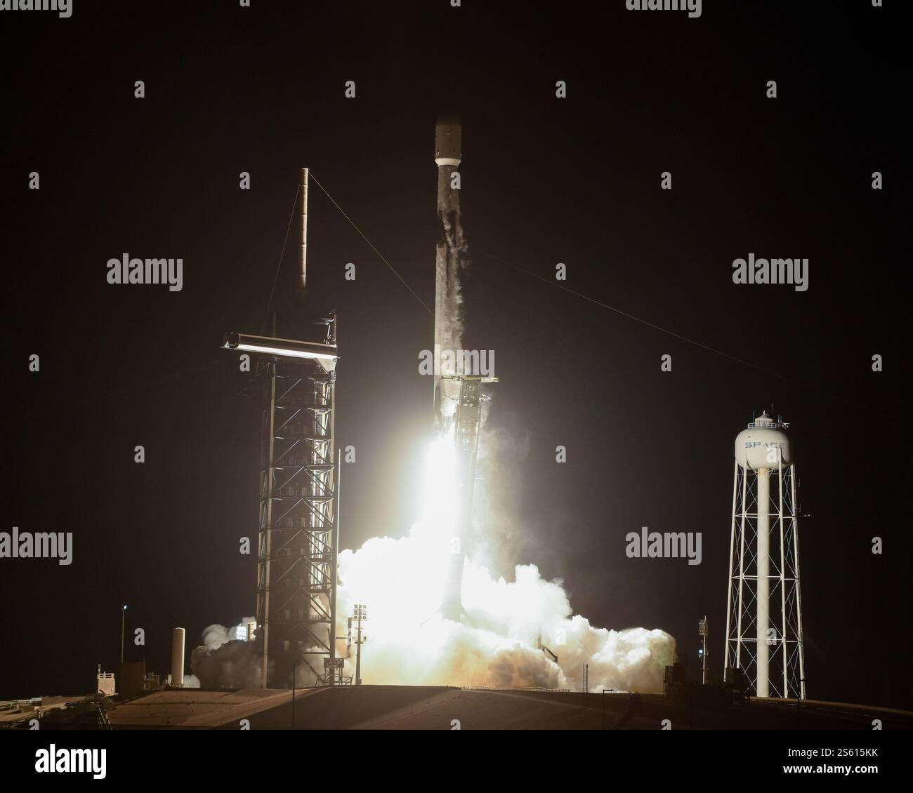 A SpaceX Falcon 9 rocket launches a pair of Lunar Landers for NASA from ...